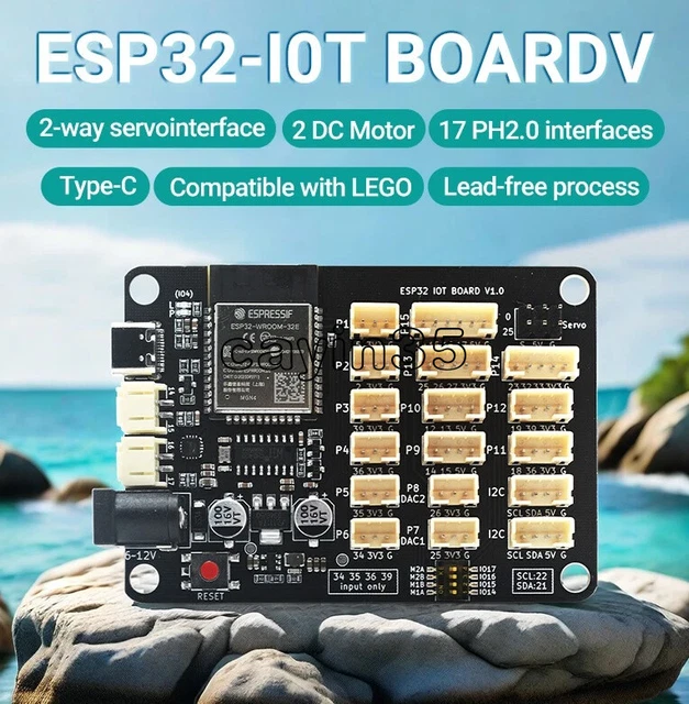 ESP32 DEVELOPMENT BOARD Wireless WiFi Bluetooth module ESP32-WROOM-32E ...