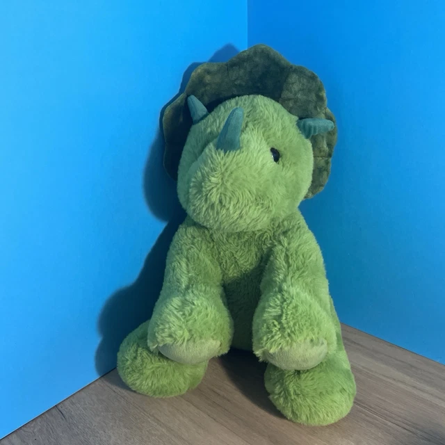 ASDA TRICERATOPS 14& Soft Toy Plush Green Dinosaur Comforter £9.19 ...