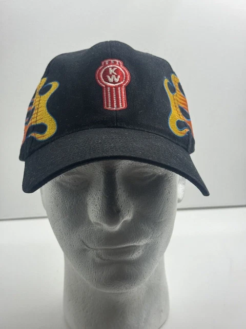 KENWORTH TRUCKS THE Worlds Best KW Hat Strapback Black Logo Flames K ...