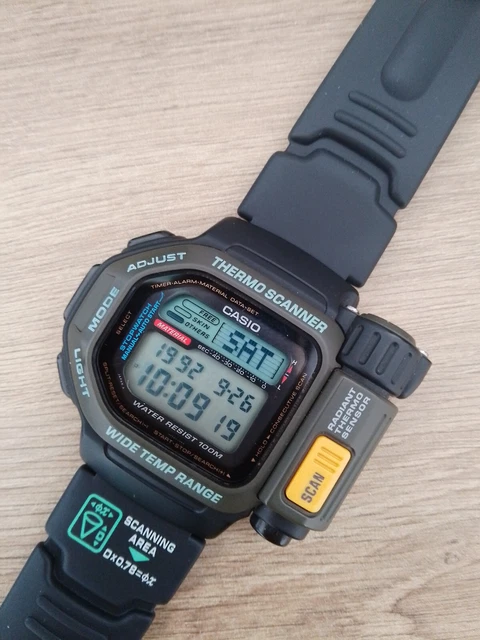 CASIO TSR-100 NOS "Thermo Scanner" Vintage watch from 1990 - perfect ...
