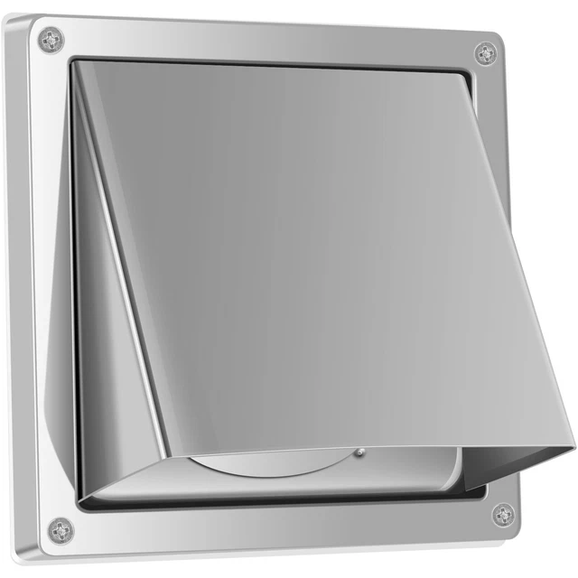 4 INCH DRYER Vent Cover 304 Stainless Steel Wall Exhaust Covers with 4 ...