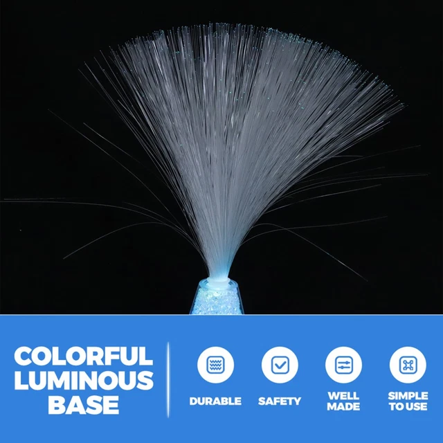 SET OF 3 Beautiful Romantic Fibre Optic Light Color Change Fiber Lamp £ ...