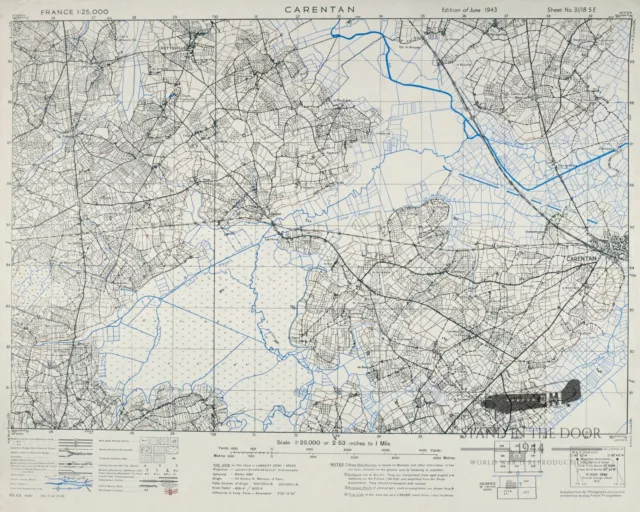 WW2 NORMANDY D-DAY map 2 Carentan £28.28 - PicClick UK