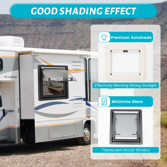 RV CARAVAN VENT Hatch Hinged Window Extrapolated Ventilation Window for ...
