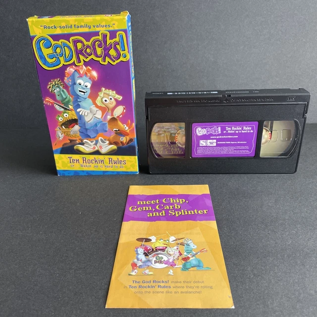 GOD ROCKS! TEN Rockin' Rules VHS 2002 VCR Video Tape Movie Christian ...