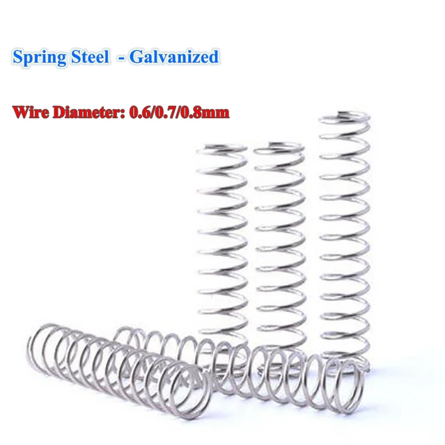 GALVANIZED COMPRESSION SPRING Wire Dia 0.9/1/1.2mm Pressure Springs ...