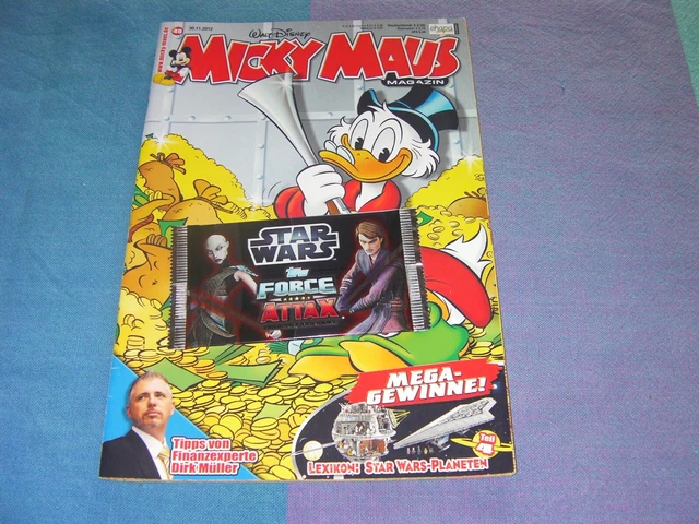 MICKY MAUS NR. 12 von 2012 mit Star Wars Sticker Tüte aus dem Ehapa ...