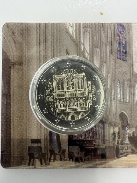 2 EUROS FRANCE 2025 BU Notre Dame De Paris Coin card EUR 29,00 ...