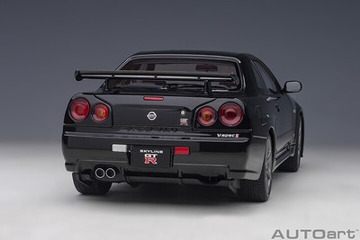 AUTOART NISSAN SKYLINE GT-R R34 V-SPEC II 1/18 MODÈLE VOITURE VOITURE PERLE NOIRE 77407 EUR 213 ...