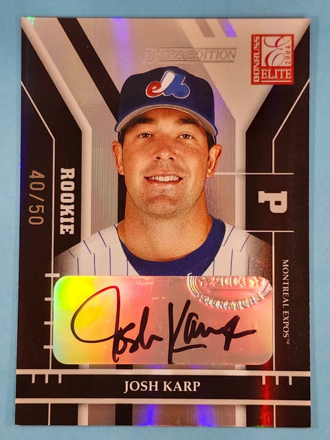 2004 DONRUSS ELITE Extra Edition AUTO Josh Karp Montréal Expos #239 40/ ...