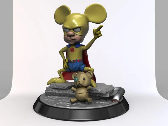 FAN ART ACTION FIGURES 3D RAT-MAN DIORAMA Resin, Colorful £61.21 ...