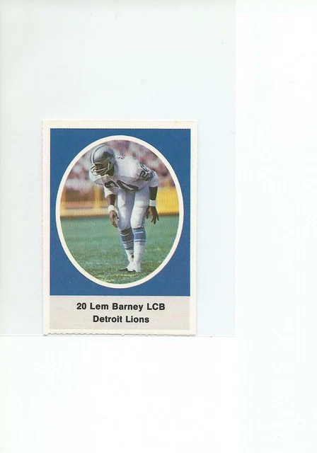 LEM BARNEY 1972 Sunoco Football stamp Detroit Lions NR MT EUR 2,72 ...