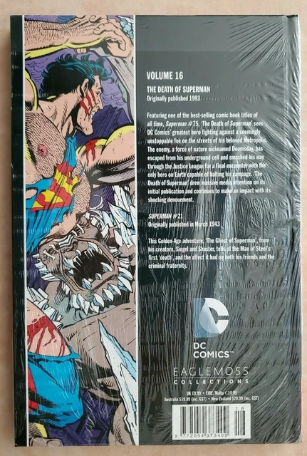 DEATH OF SUPERMAN Eaglemoss graphic novel copertina rigida *SIGILLATA ...