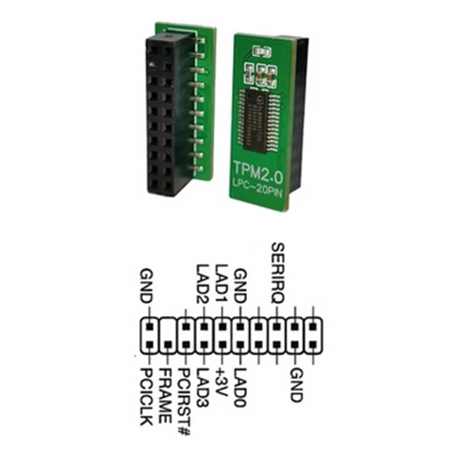 REPLACEMENT TPM 2.0 Encryption Security Module LPC 20PIN Security ...