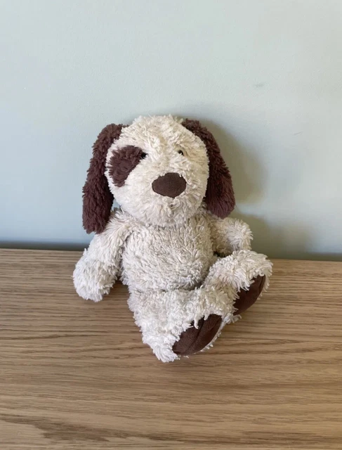 JELLYCAT 12” ROLLO Mutt Dog Puppy Cream Brown Eye Patch Plush Soft Toy ...