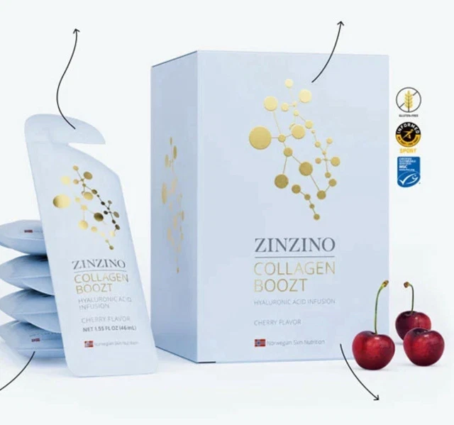 ZINZINO COLLAGEN BOOZT Vitamin C Biotin and Zinc Marine Collagen for ...