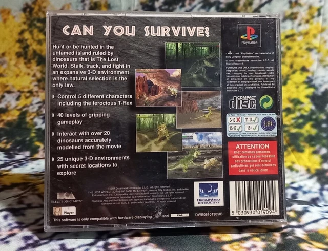 THE LOST WORLD Jurassic Park PS1 Game £23.63 - PicClick UK