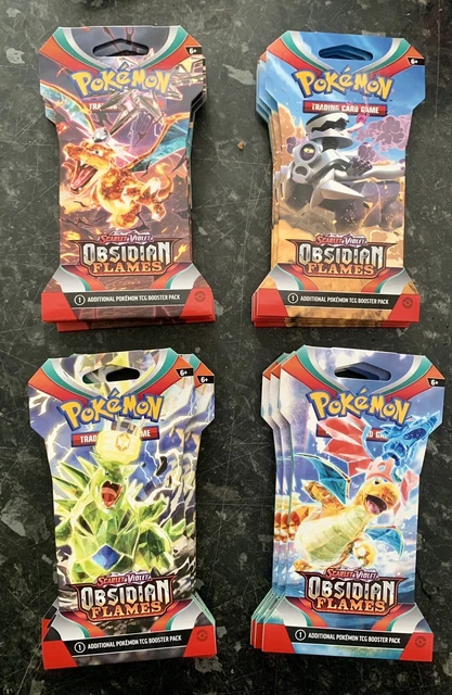 POKÉMON TCG: OBSIDIAN Flames X 4 Blister Packs. Full art set! EUR 11,90 ...