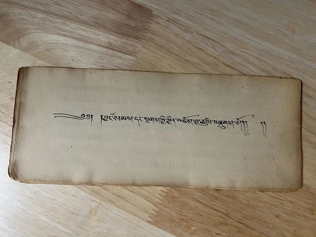 ANTIQUE MONGOLIAN TIBETAN Buddhist Handwritten Complete Manuscript ...