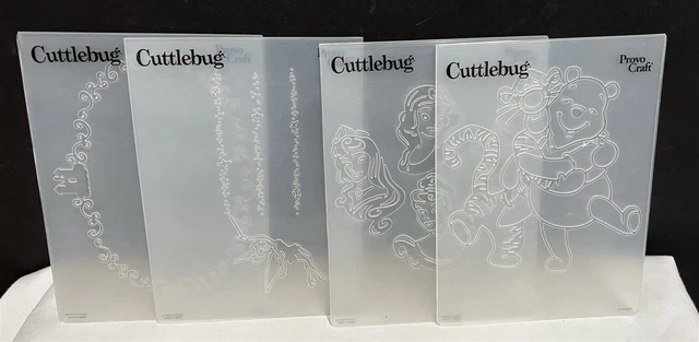 CUTTLEBUG DISNEY PRINCESS Winnie the Pooh Tinkerbell Embossing Folders ...
