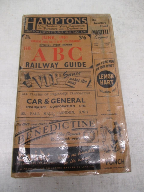 ABC RAILWAY GUIDE June 1951 British Rail Timetable, Stations, Hotel ...