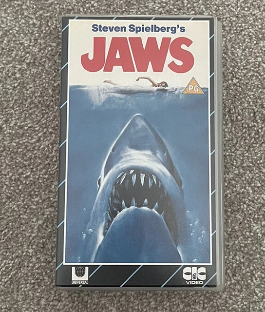 JAWS VHS CIC VHS Video. Stripey Case. Vintage. Steven Spielberg. Tested ...