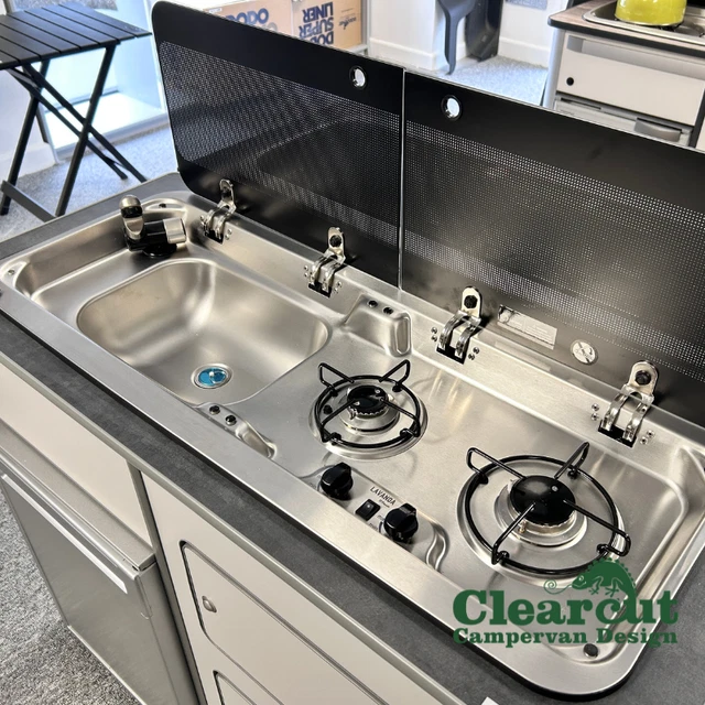 VW T5 T6 Double Gas Hob/Sink/Combi Cooker Unit with 12v Tap, Campervan ...