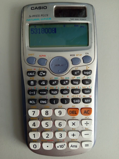 CASIO FX-991ES PLUS Scientific Calculator - Dual Power - V.P.A.M ...