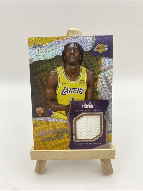 2025-26 TOPPS BASKETBALL Adou Thiero RC #/50 SSP GOLD RIPPER RELICS ...