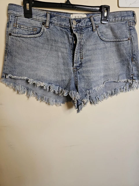 FREE PEOPLE WE The Free Cut Off Distressed Button Fly Denim Booty ...