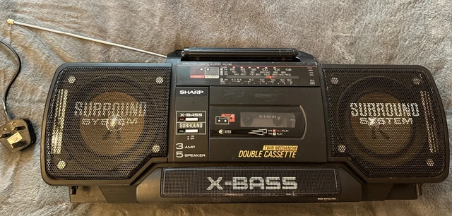 SHARP WQ-T352 BOOMBOX Ghetto Blaster Stereo Cassette Recorder - Rare ...