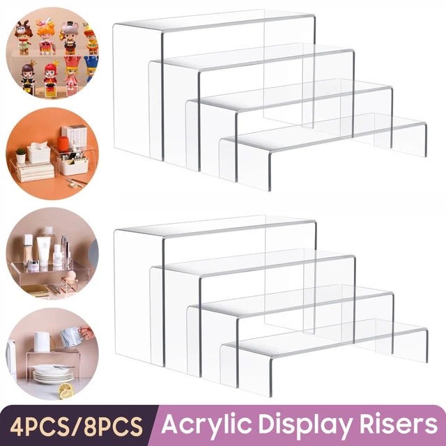 SET OF 8 Acrylic Perspex Nesting Riser Display Plinths Jewellery ...