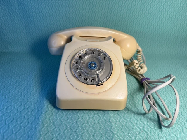 VINTAGE ORIGINAL BT Rotary Dial Up Landline Corded Telephone Untested ...