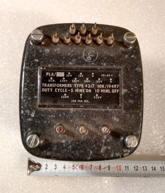 PLESSEY HT OIL filled Transformer 420-0-420V Parmeko Partridge Tube ...