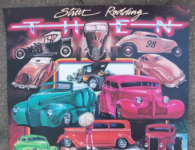 VINTAGE 1988 DARRELL Mayabb NSRA PPG Street Rods Poster Art Signed ...