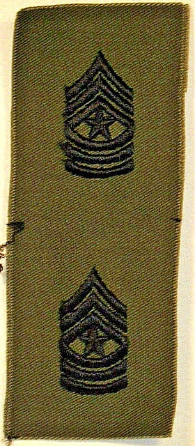 US ARMY SERGEANT Major OD Subdued Rank Insignia Patch Collar Pair EUR 3,46 - PicClick FR