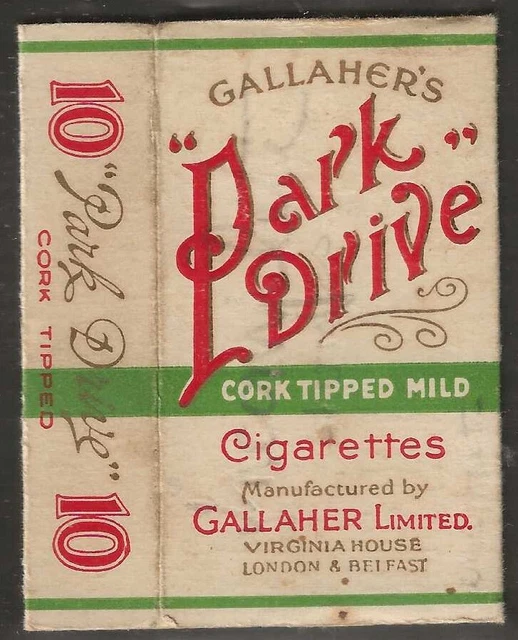 VINTAGE CIGARETTE/TOBACCO PACKET-#1854- Hull Only - Gallaher Park Drive ...