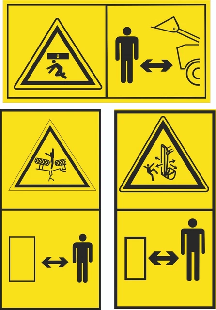 SECURITY WARNING STICKER Set Excavator Wheel Loader £6.34 - PicClick UK