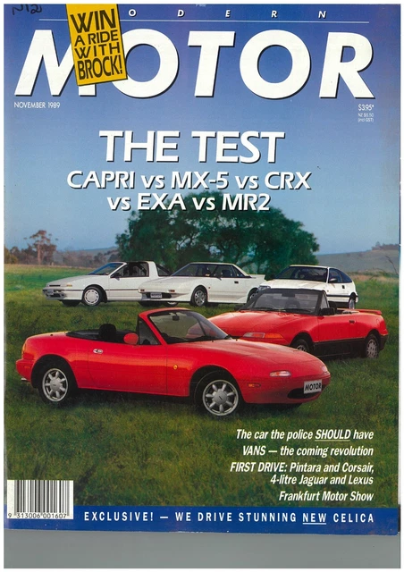 MODERN MOTOR CAR Magazine November 1989 Toyota Supra FMR2 ord Capri ...