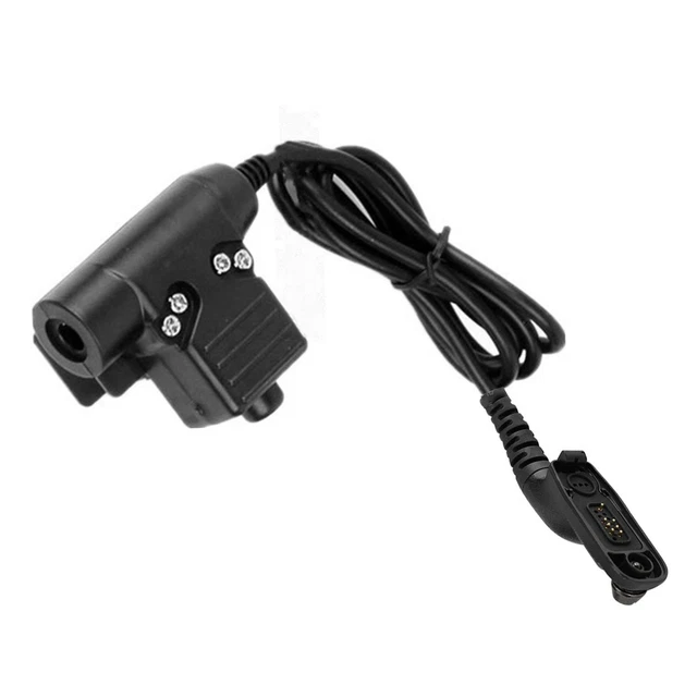 HEADSET U94 CABLE PTT Connector Adaptor For Motorola APX-6000 DP-3401 ...