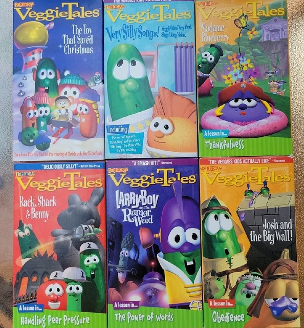 VEGGIETALES VHS LOT Children Christian Family Values Veggie Tales Larry ...