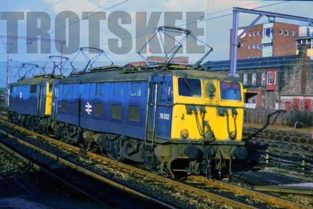 35MM SLIDE BR British Railways Electric Loco Class 76 76012 Godley 1977 ...