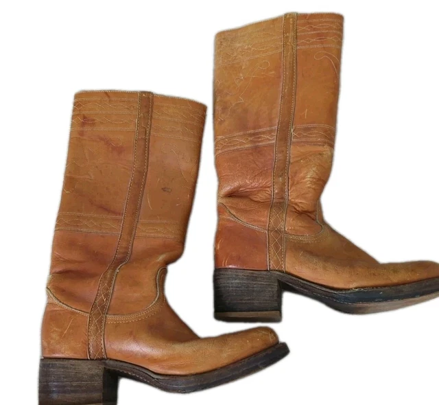 FRYE VINTAGE 70S Black Label Original Campus 2714 Men 8.5 D Western ...