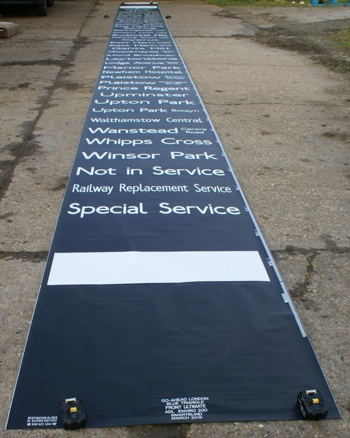 GO AHEAD BLUE Triangle London Transport Bus Destination Blind 2015 F £ ...