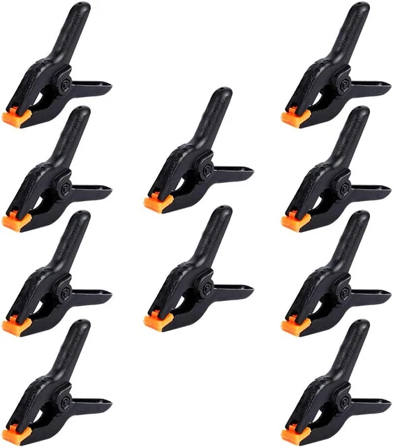 10 PACK 3.5 Inch Heavy Duty Plastic Spring Clamps for Crafts ...
