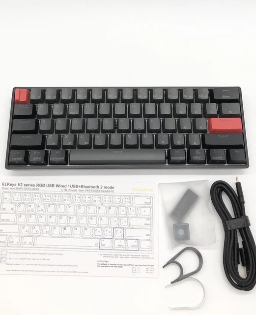60 KEYBOARD WIRELESS SK61S Hot-Swap Mechanical 60% Gaming Keyboard ...