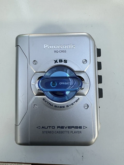 PANASONIC RQ-CR55 XBS Extra Bass Auto Reverse Portable Cassette Player ...