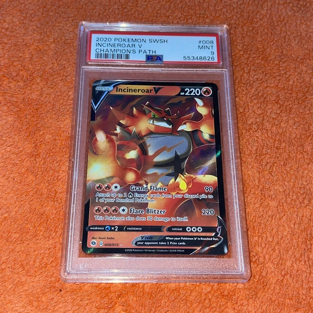 POKEMON TCG: INCINEROAR V - 008/073 - Champions Path - Ultra selten PSA 9 EUR 40,91 - PicClick DE