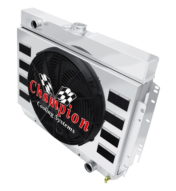 DR CHAMPION 2 Row Radiator,16" Fan,Shroud with Flaps-1963-1968 ...
