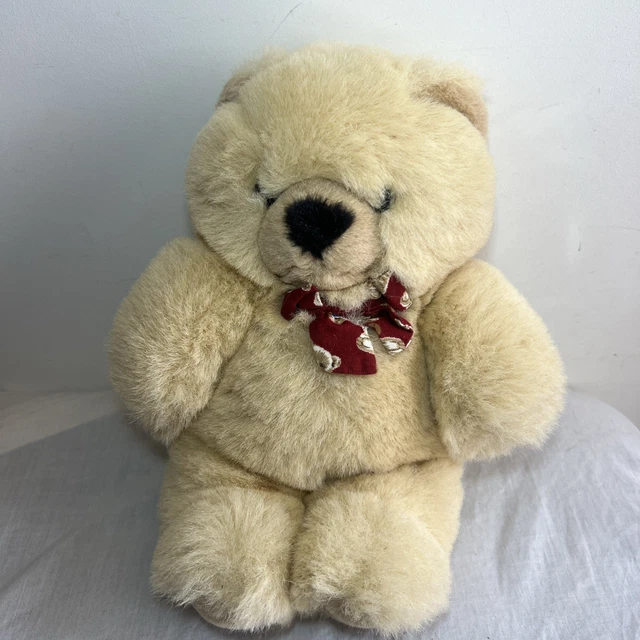 VINTAGE SIMPLY SOFT Collection Keel Toys Teddy Bear 12” With Burgundy ...